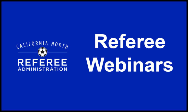 California North Referee Administration - Become a soccer referee!